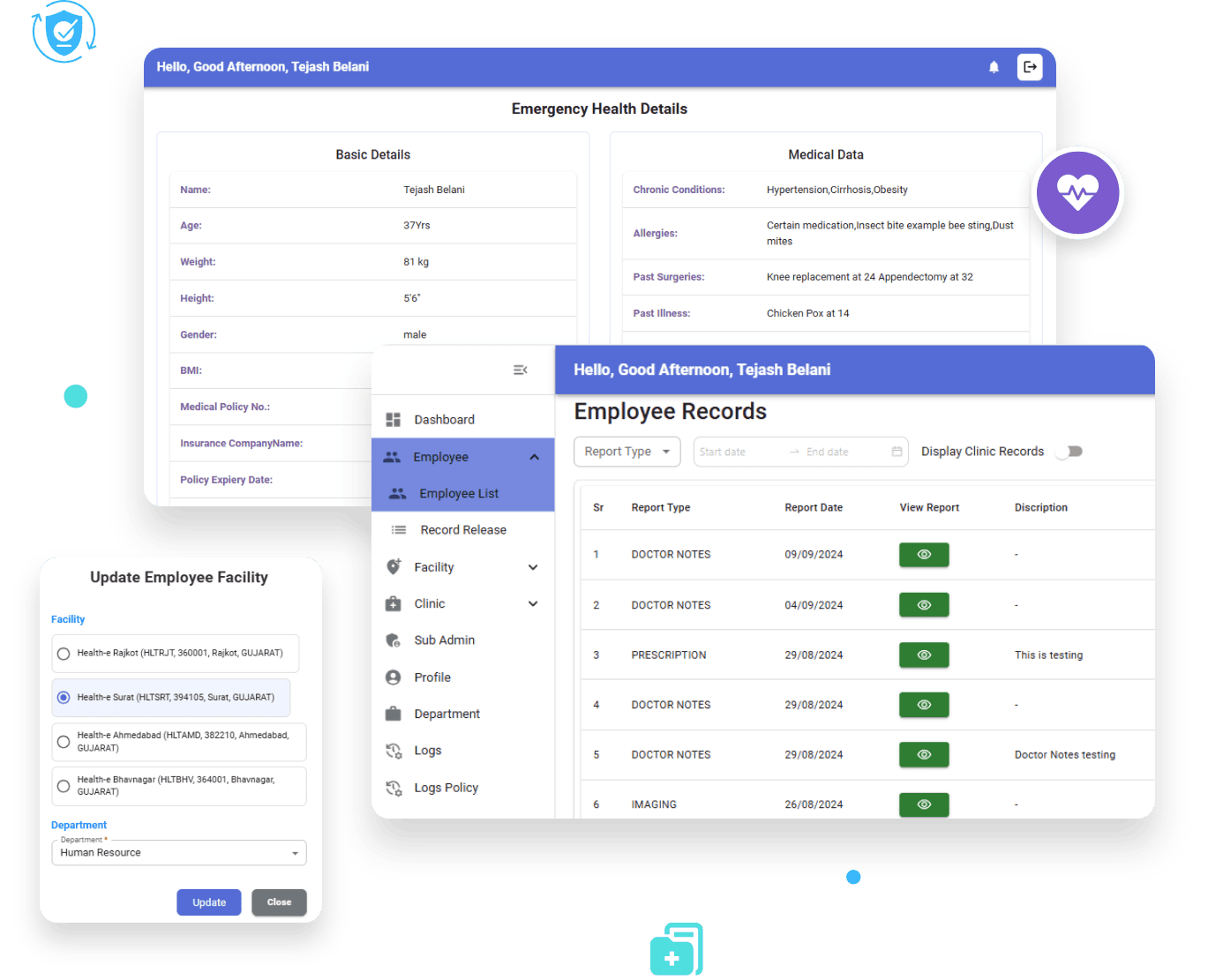 Worker Health Data Management